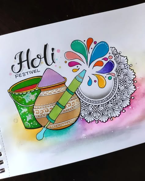 Holi Festival Drawing – Creative & Colours (December) (2025)